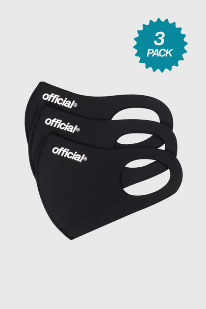 3 Pack - Official Nano-Polyurethane Face Mask (Black) – The Official Brand