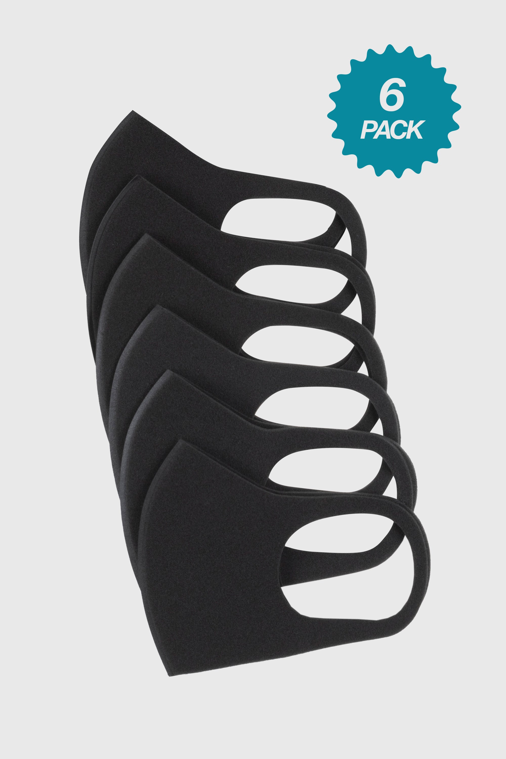 6 Pack - Black RPF (Reticulated Polyurethane Foam) Face Mask - The ...